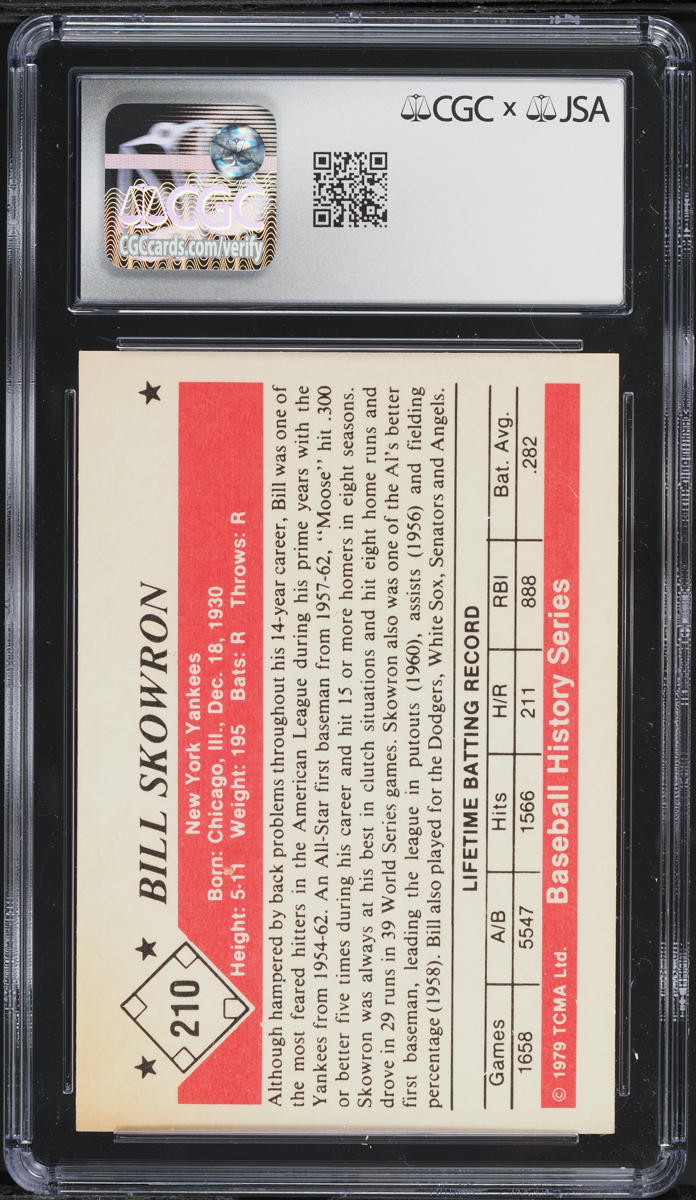 1979 TCMA '50's Bill Skowron AUTO #210 CGC AUTH on Fanatics Collect