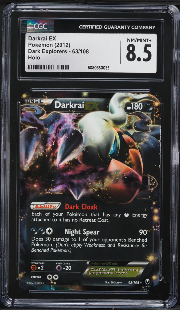 2012 Pokemon Black & White Dark Explorers Holo Darkrai EX #63 CGC 8.5 NM-MT+ on Fanatics Collect