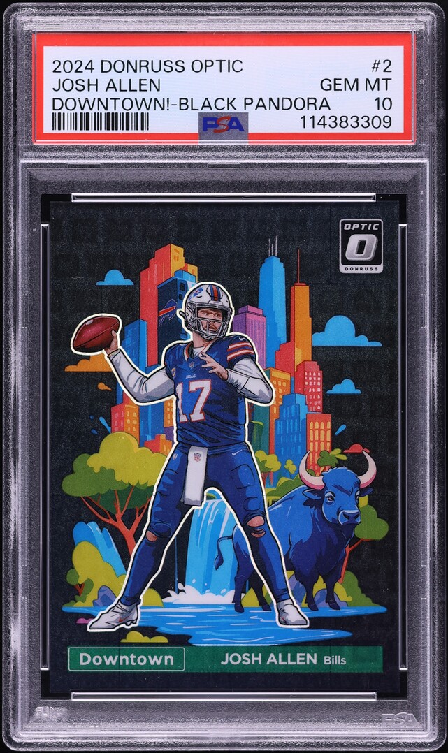 2024 Donruss Optic Downtown Black Pandora Josh Allen /25 #2 PSA 10 GEM ...