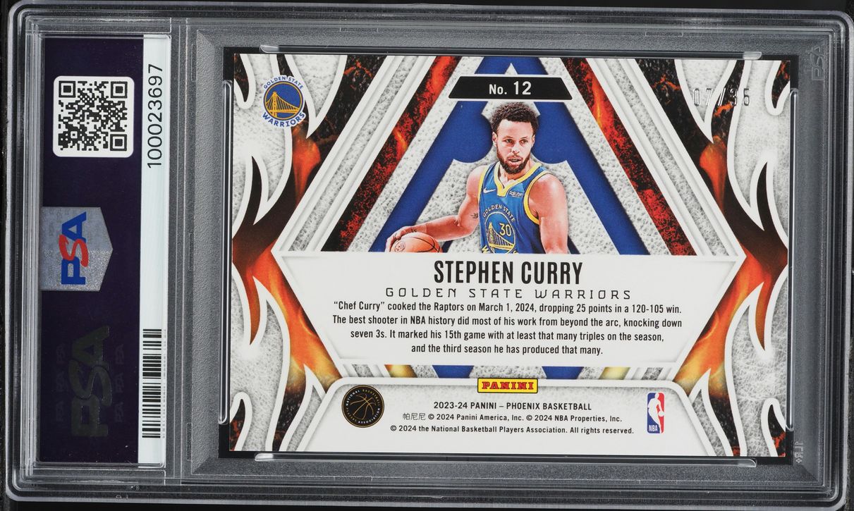 2023 Panini Phoenix Fire Forged Yellow Stephen Curry /35 #12 PSA 10 GEM ...
