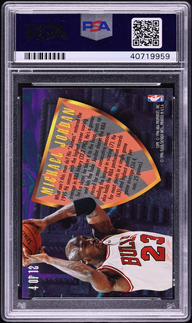 1995 Ultra Scoring Kings Scoring Kings-Hot Packs Michael Jordan #4 PSA ...