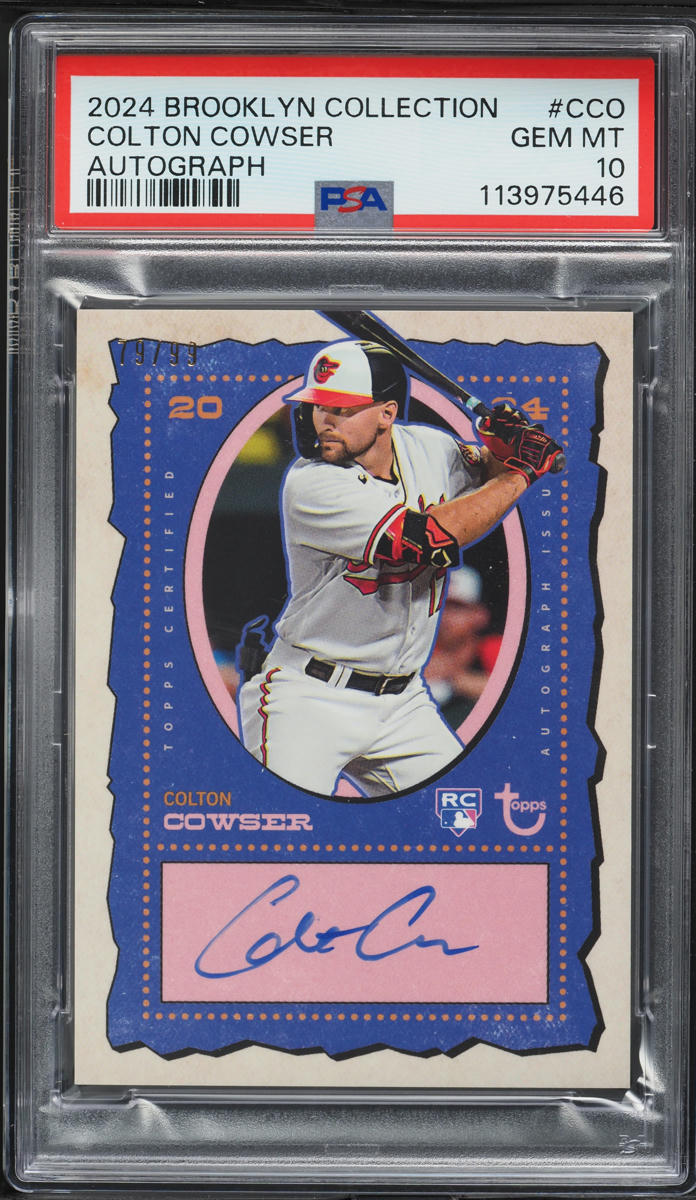 2024 Topps Brooklyn Collection Colton Cowser ROOKIE AUTO /99 #CCO PSA ...