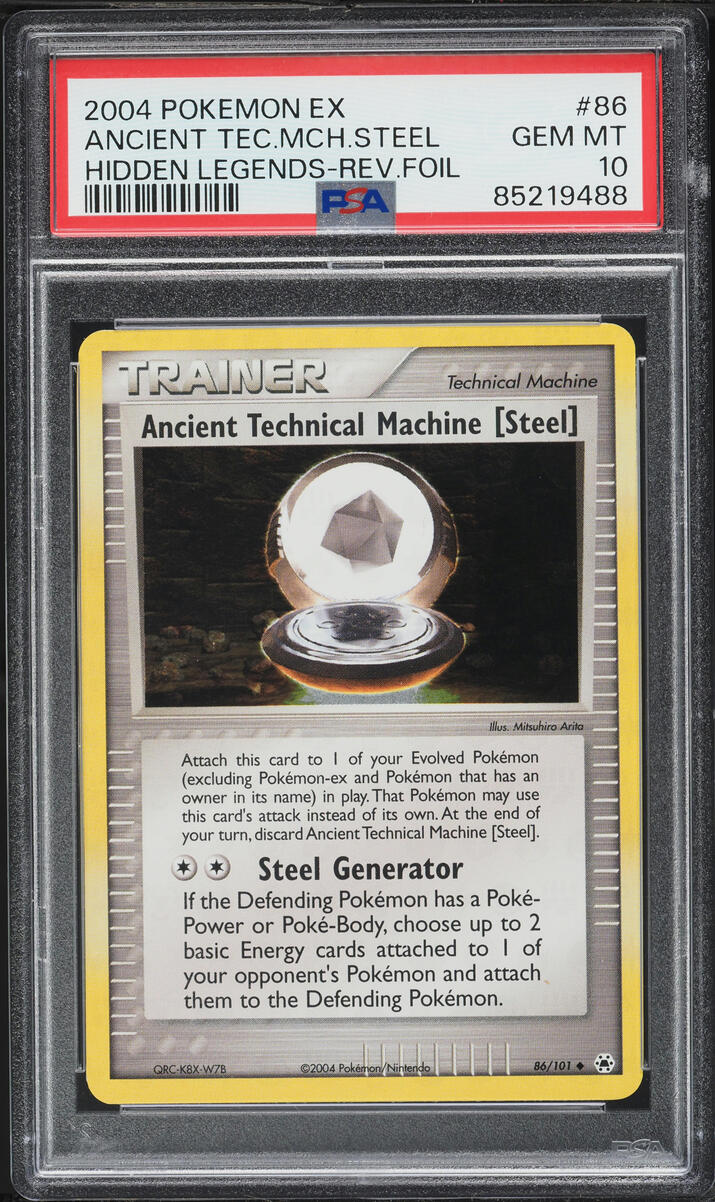 2004 Pokemon EX Hidden Legends Reverse Holo Ancient Technical Machine ...