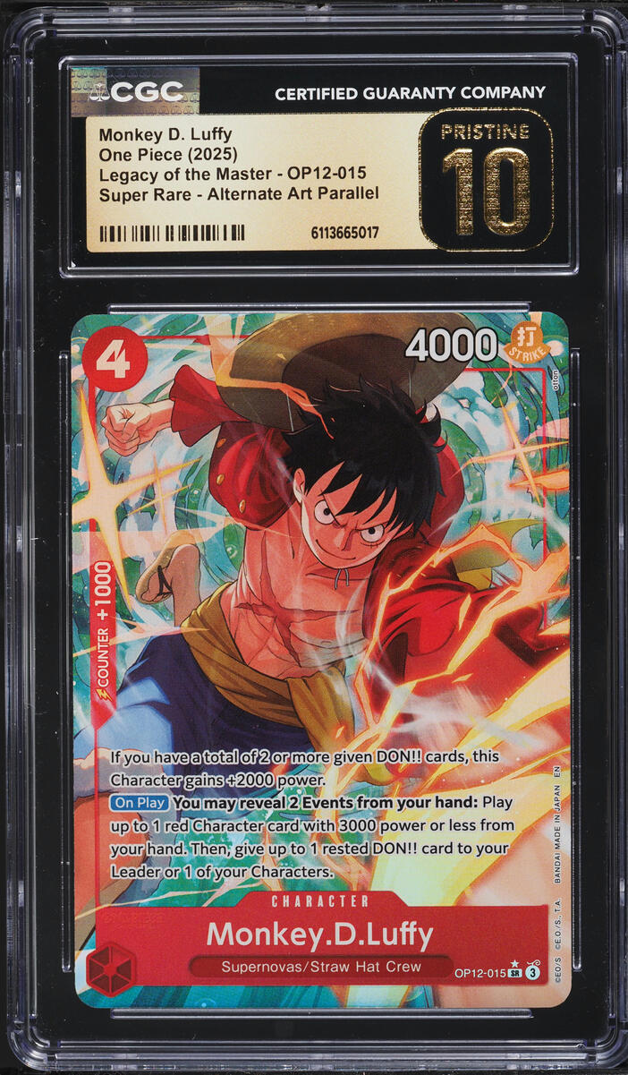 2025 One Piece Legacy Of The Master Alt Art Monkey D. Luffy #OP12-015 ...