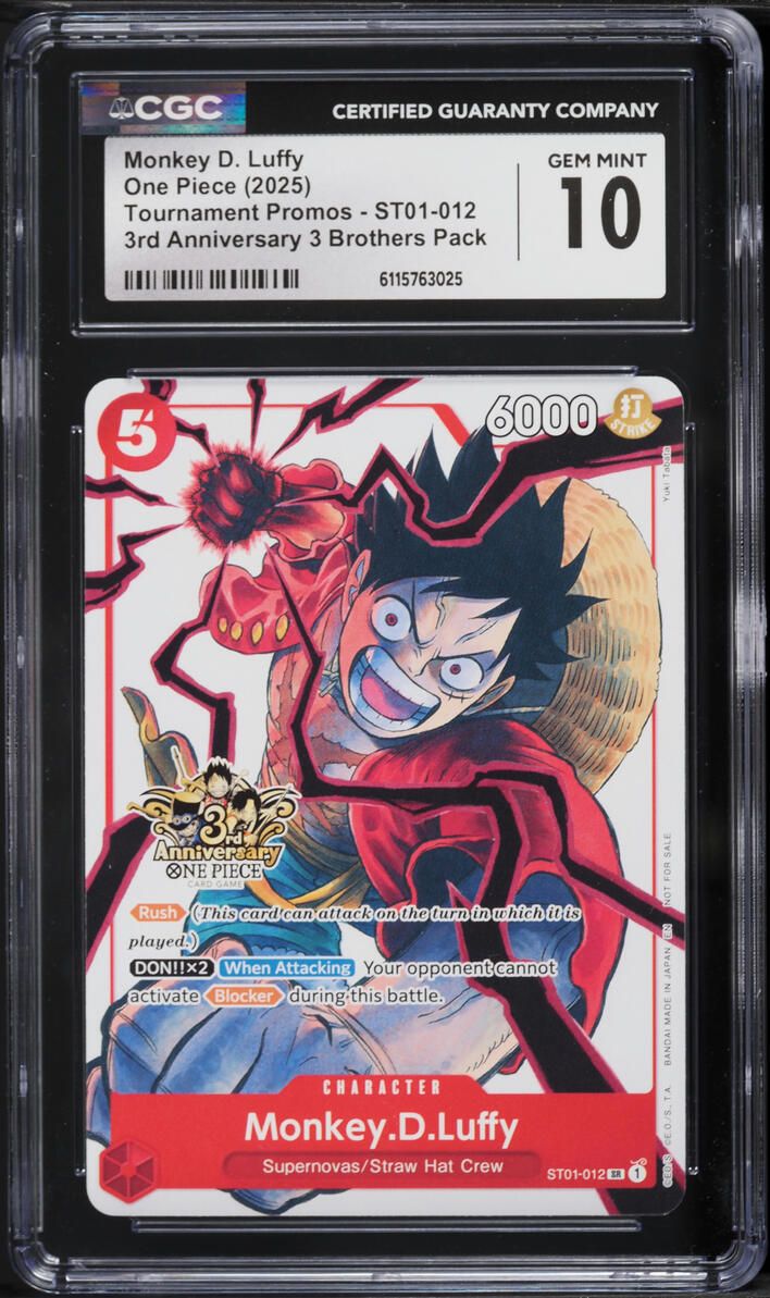 2025 One Piece Tournament Promos 3rd Anniv. 3 Brothers SR Monkey D ...
