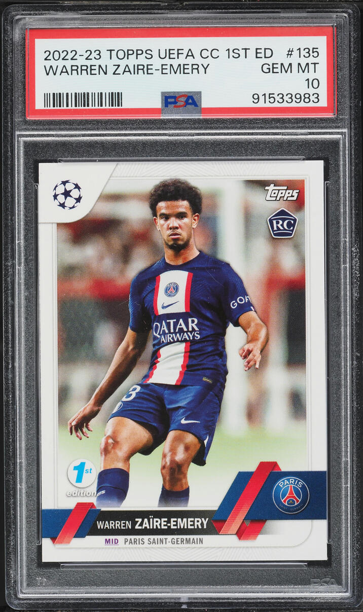 2022 Topps UEFA Club Competitions 1st Edition Warren Zaire-Emery ROOKIE ...