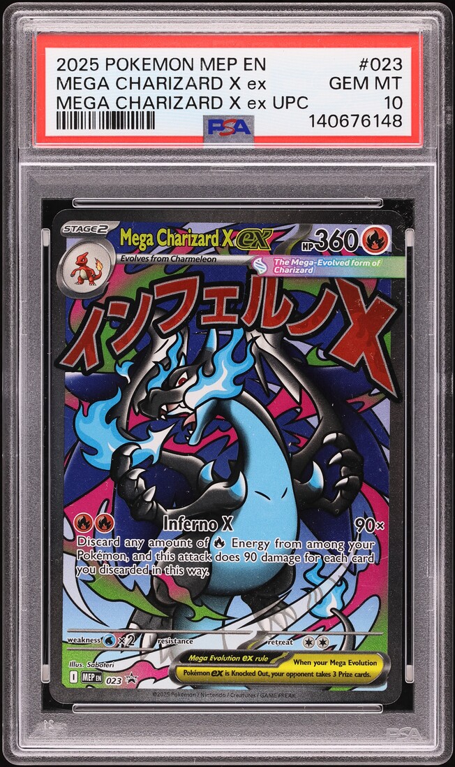 2025 Pokemon Mega Evolution Promo Ultra Premium Full Art Mega Charizard ...