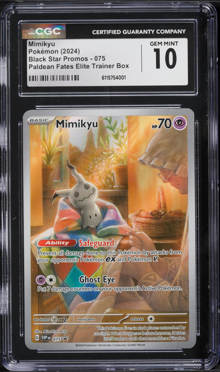 2024 Pokemon Scarlet & Violet Promo Paldean Fates ETB Alt Art Mimikyu ...