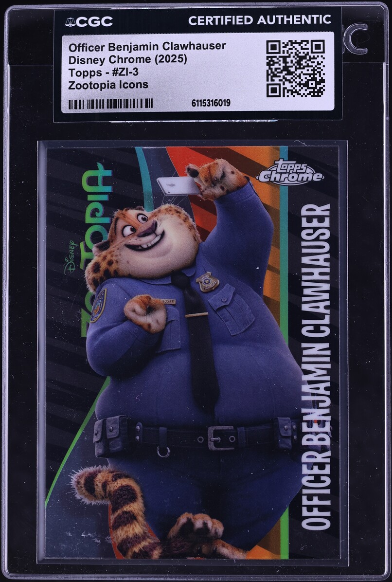 2025 Topps Chrome Disney Zootopia Icons Officer Benjamin Clawhauser #ZI ...