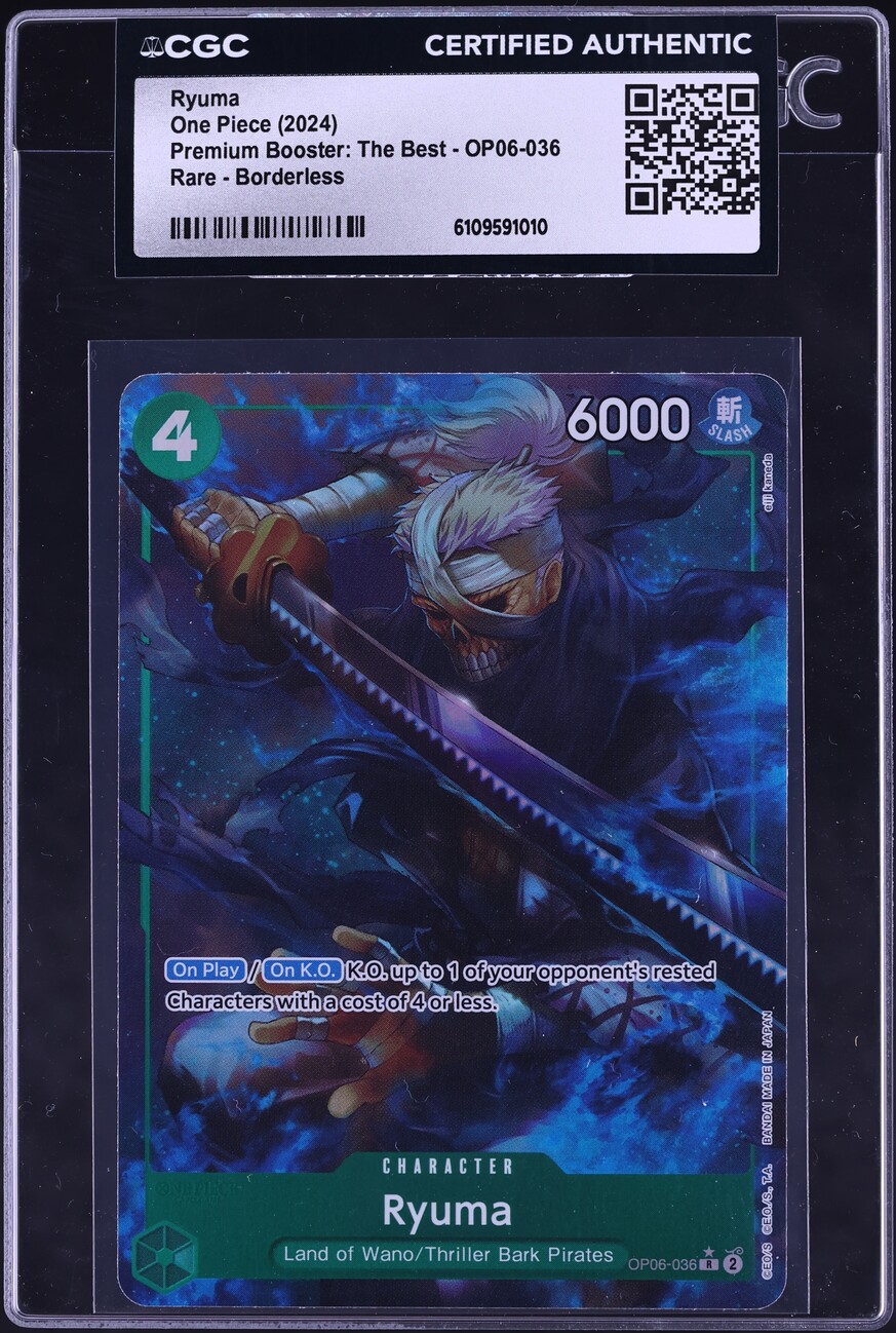 2024 One Piece Premium Booster The Best Borderless Alt Art Ryuma #OP06 ...