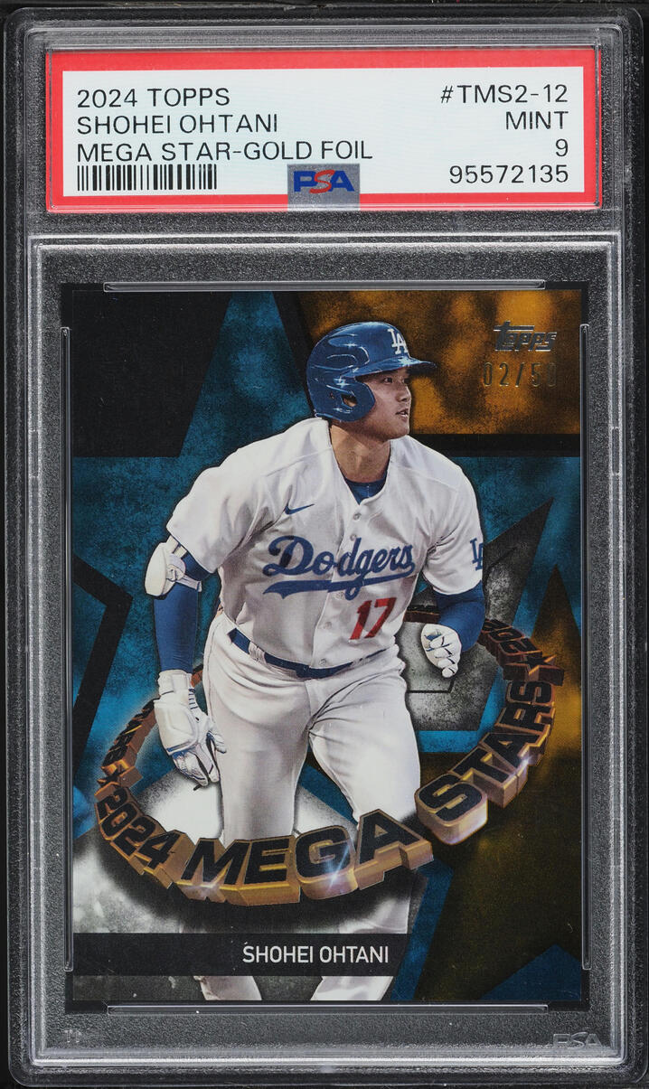 2024 Topps Mega Star Gold Foil Shohei Ohtani /50 #TMS2-12 PSA 9 MINT on ...