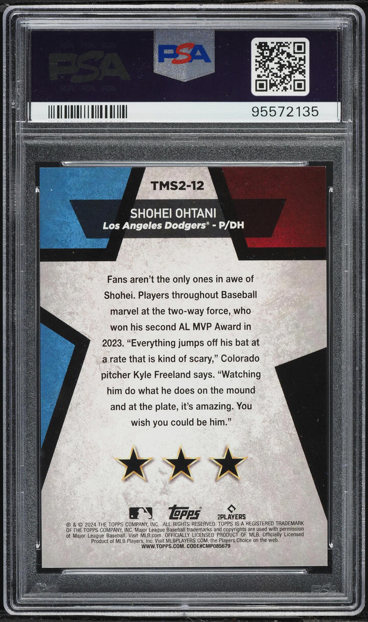2024 Topps Mega Star Gold Foil Shohei Ohtani /50 #TMS2-12 PSA 9 MINT on ...