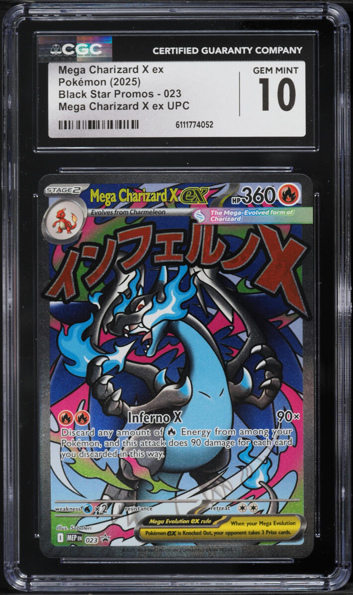 2025 Pokemon Mega Evolution Promo Ultra Premium Full Art Mega Charizard ...