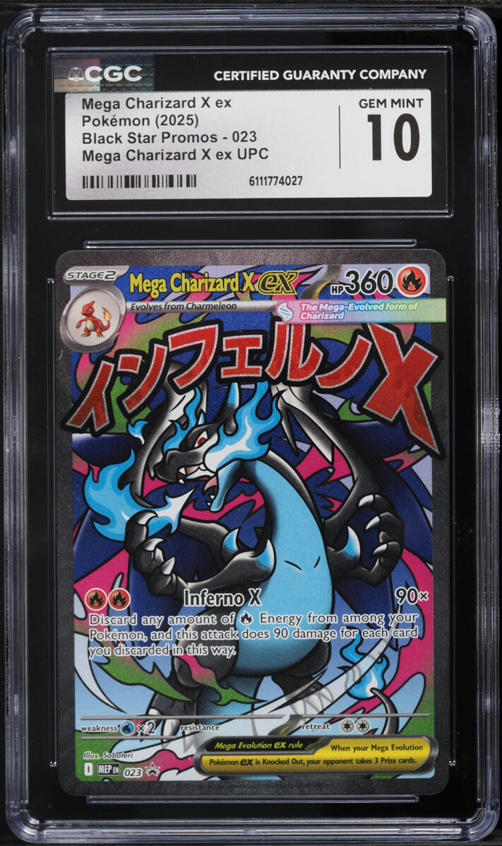 2025 Pokemon Mega Evolution Promo Ultra Premium Full Art Mega Charizard ...