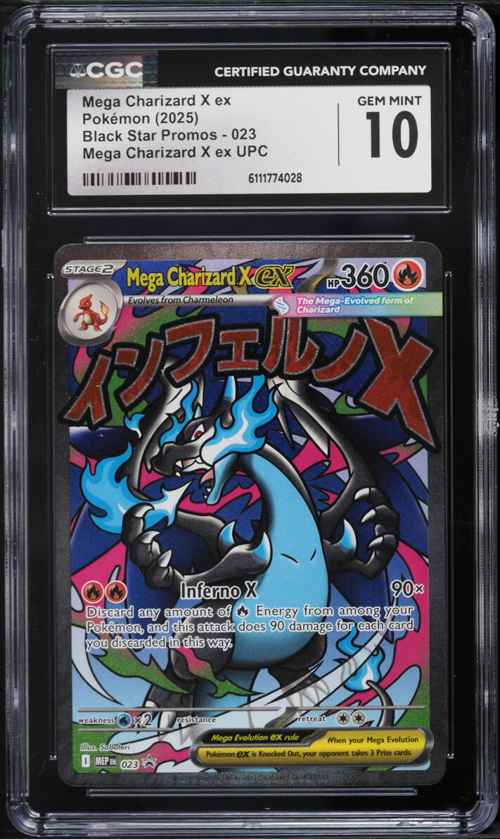 2025 Pokemon Mega Evolution Promo Ultra Premium Full Art Mega Charizard ...