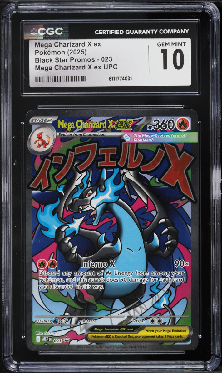 2025 Pokemon Mega Evolution Promo Ultra Premium Full Art Mega Charizard ...