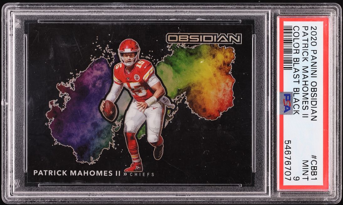 2020 Panini Obsidian Color Blast Black Patrick Mahomes II #CBB1 PSA 9 ...