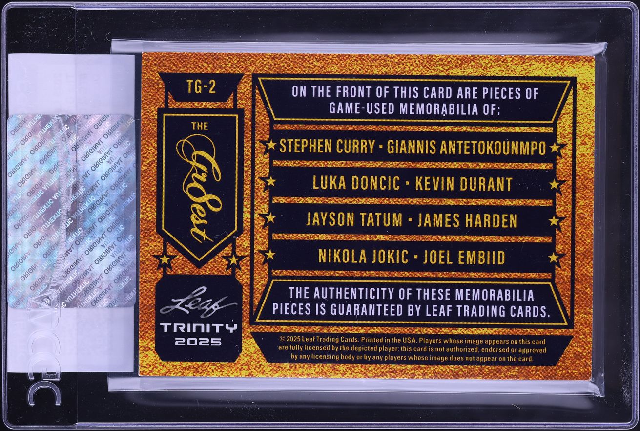 2025 Leaf Trinity Gr8est Orange Durant Harden Jokic Curry Antetokounmpo ...