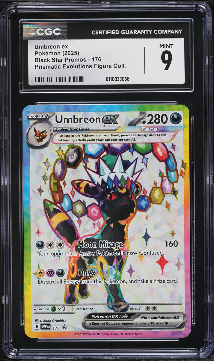 2025 Pokemon SV Promo Prismatic Evolutions Figure Full Art Umbreon ex ...