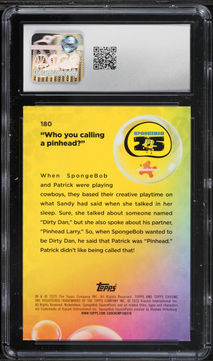 2025 Topps Chrome SpongeBob Aqua Lava Refractor Who You Calling A ...