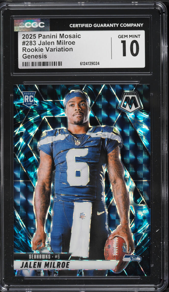 2025 Panini Mosaic Genesis Variation Jalen Milroe ROOKIE #283 CGC 10 ...