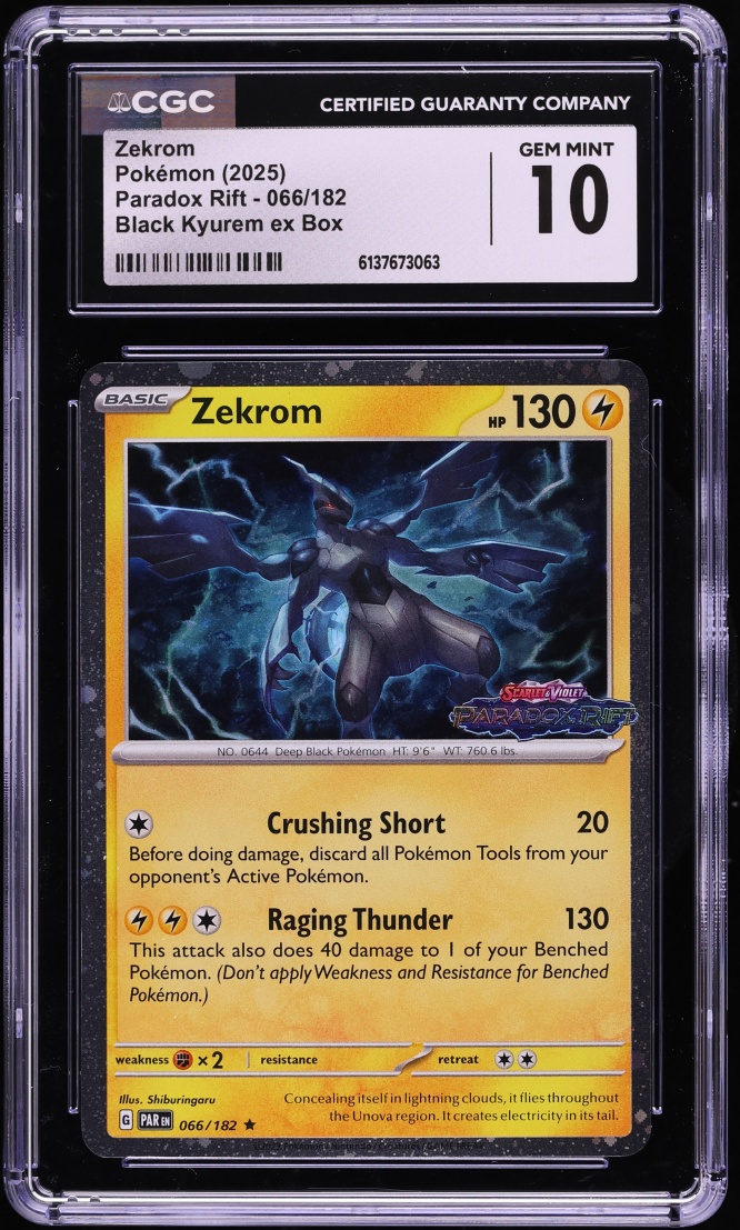 2025 Pokemon Scarlet & Violet Paradox Rift Black Kyurem ex Box Zekrom ...