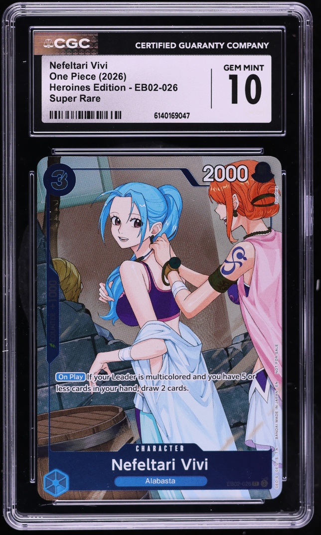 2026 One Piece Heroines Edition SR Nefeltari Vivi #EB02-026 CGC 10 GEM ...