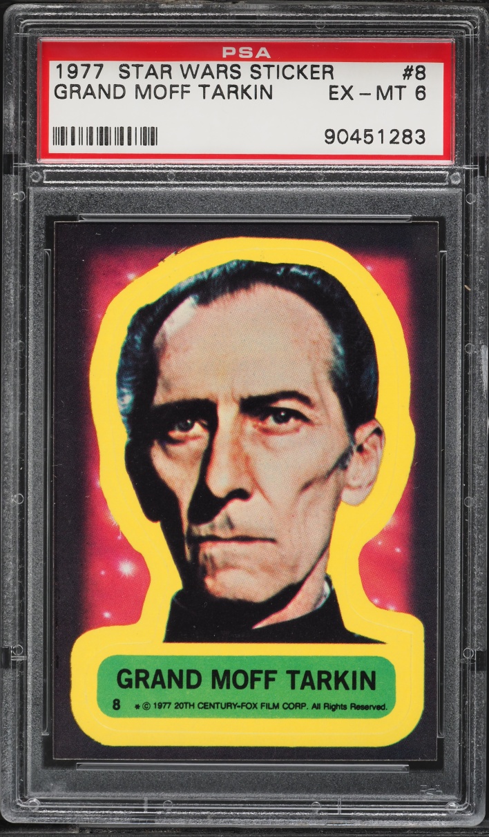 1977 Topps Star Wars Sticker Grand Moff Tarkin #8 PSA 6 EXMT on ...