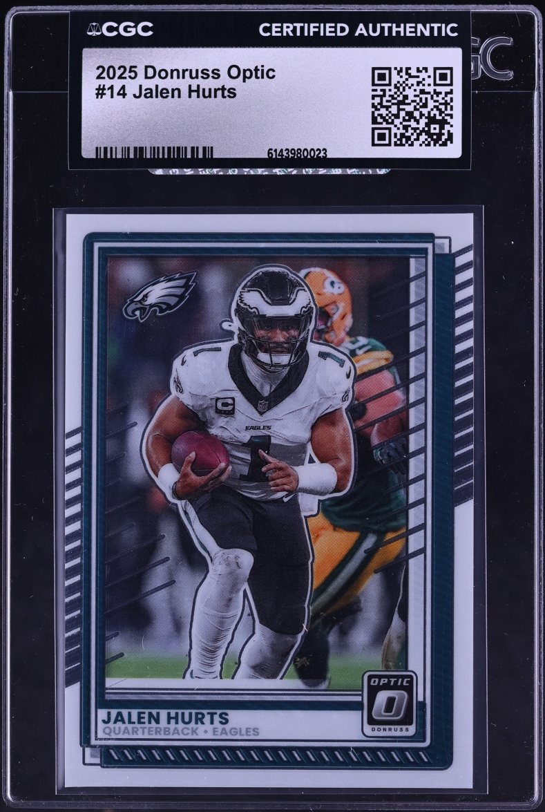 2025 Donruss Optic Jalen Hurts #14 CGC AUTH on Fanatics Collect