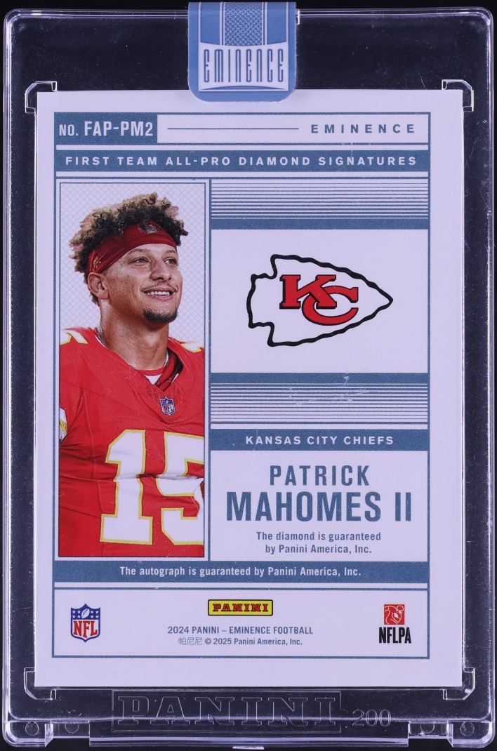 2024 Panini Eminence First Team All-Pro Diamond Gems Patrick Mahomes II ...