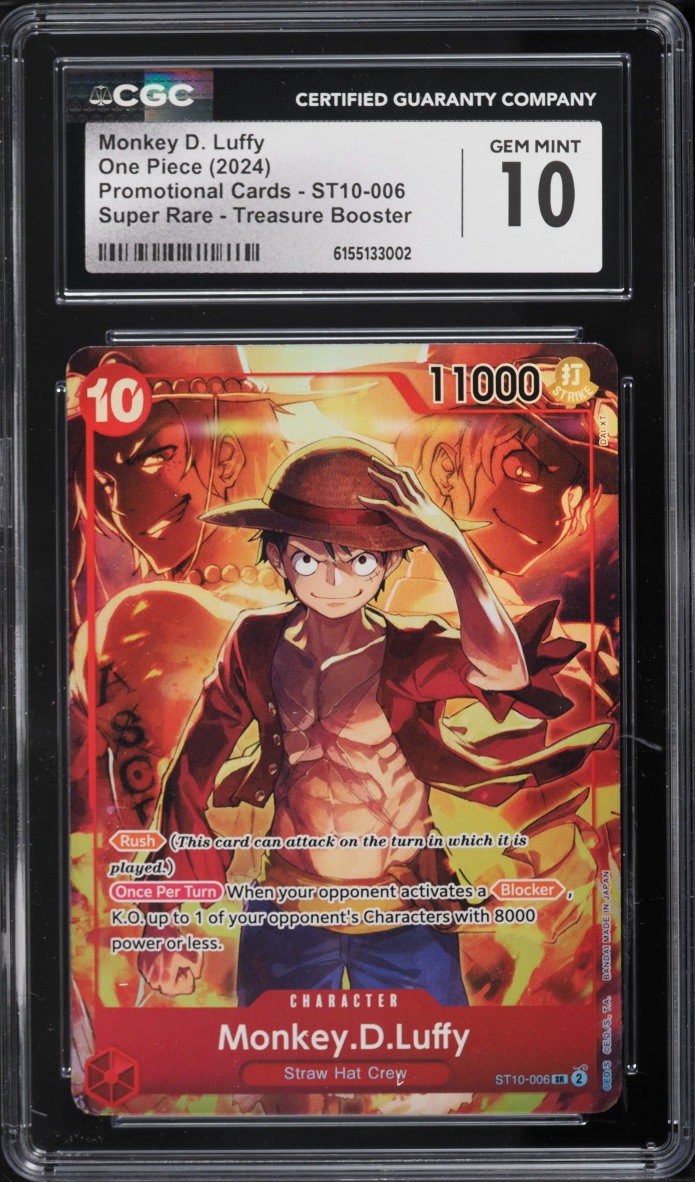 2024 One Piece Promo Treasure Booster Alt Art Monkey D. Luffy #ST10-006 ...