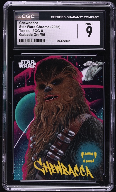 2025 Topps Chrome Star Wars Galactic Graffiti Chewbacca #GG-8 CGC 9 ...