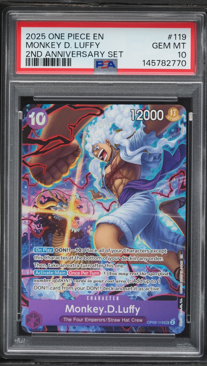 2025 One Piece 2nd Anniversary Set SEC Monkey D. Luffy #OP05-119 PSA 10 ...
