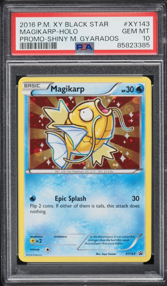 2016 Pokemon XY Promo Shiny Mega Gyarados Box Holo Magikarp #XY143 PSA ...