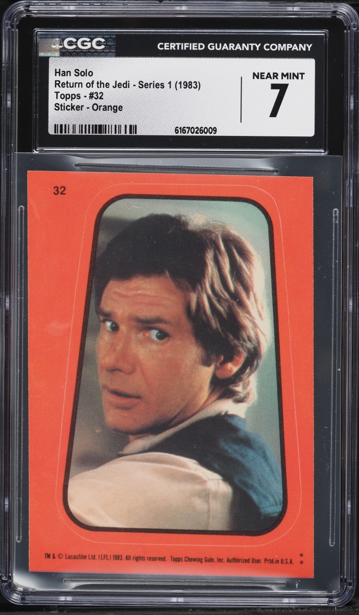 1983 Topps Star Wars Return Of The Jedi Series 1 Sticker Orange Han ...