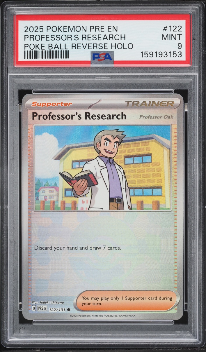 2025 Pokemon Prismatic Evolutions Poke Ball Reverse Holo Professor's ...
