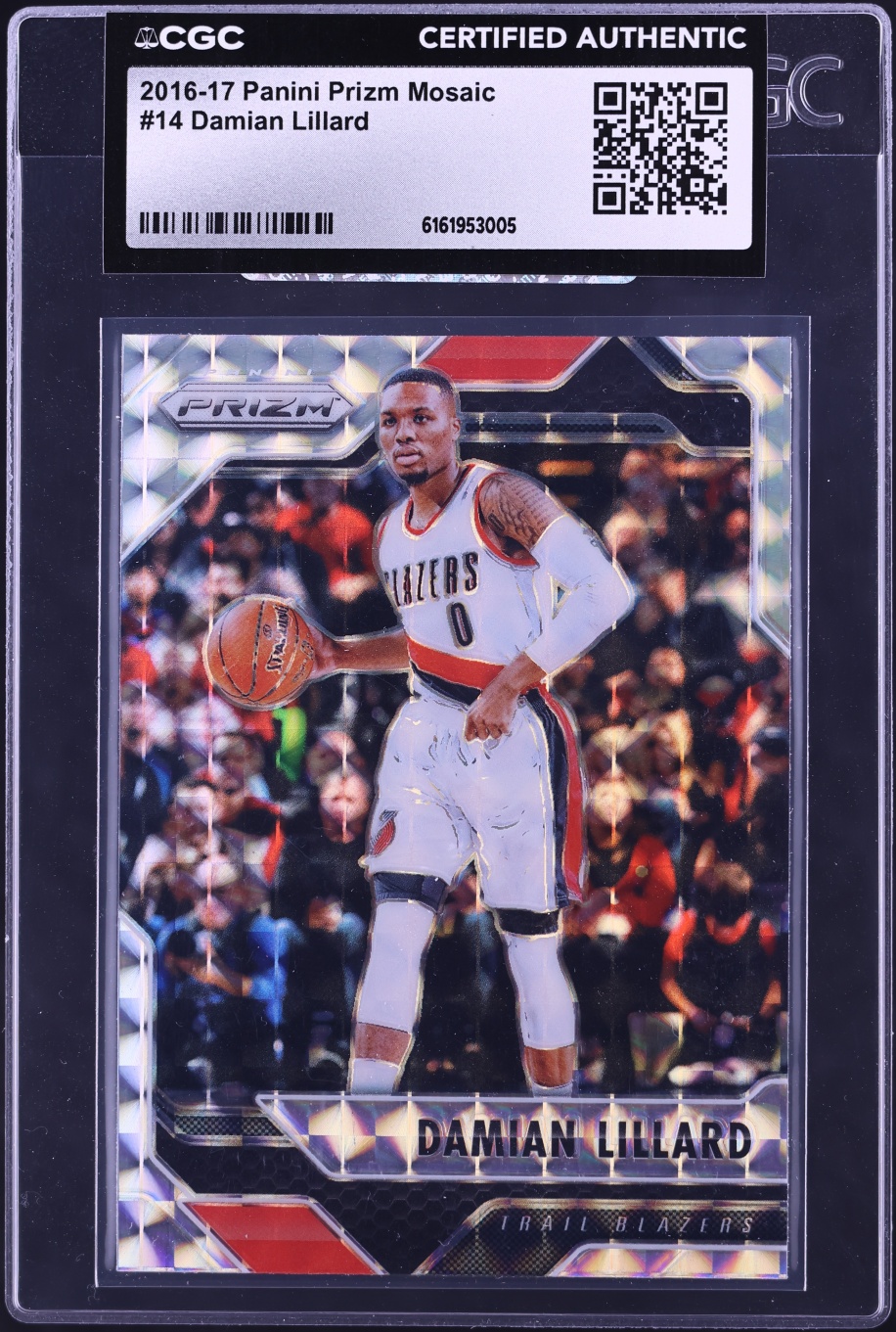 2016 Panini Prizm Mosaic Damian Lillard #14 CGC AUTH on Fanatics Collect