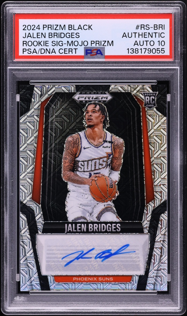 2024 Panini Prizm Black Mojo Jalen Bridges ROOKIE AUTO DNA 10 /25 #RS ...