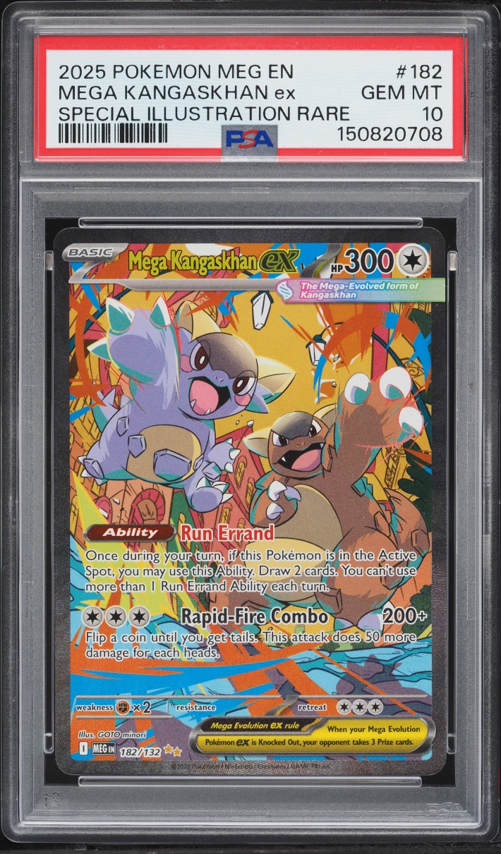 2025 Pokemon Mega Evolution SIR Mega Kangaskhan EX #182 PSA 10 GEM MINT ...