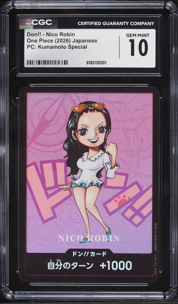 2026 One Piece Japanese PC Kumamoto Special Don!! Nico Robin CGC 10 GEM ...