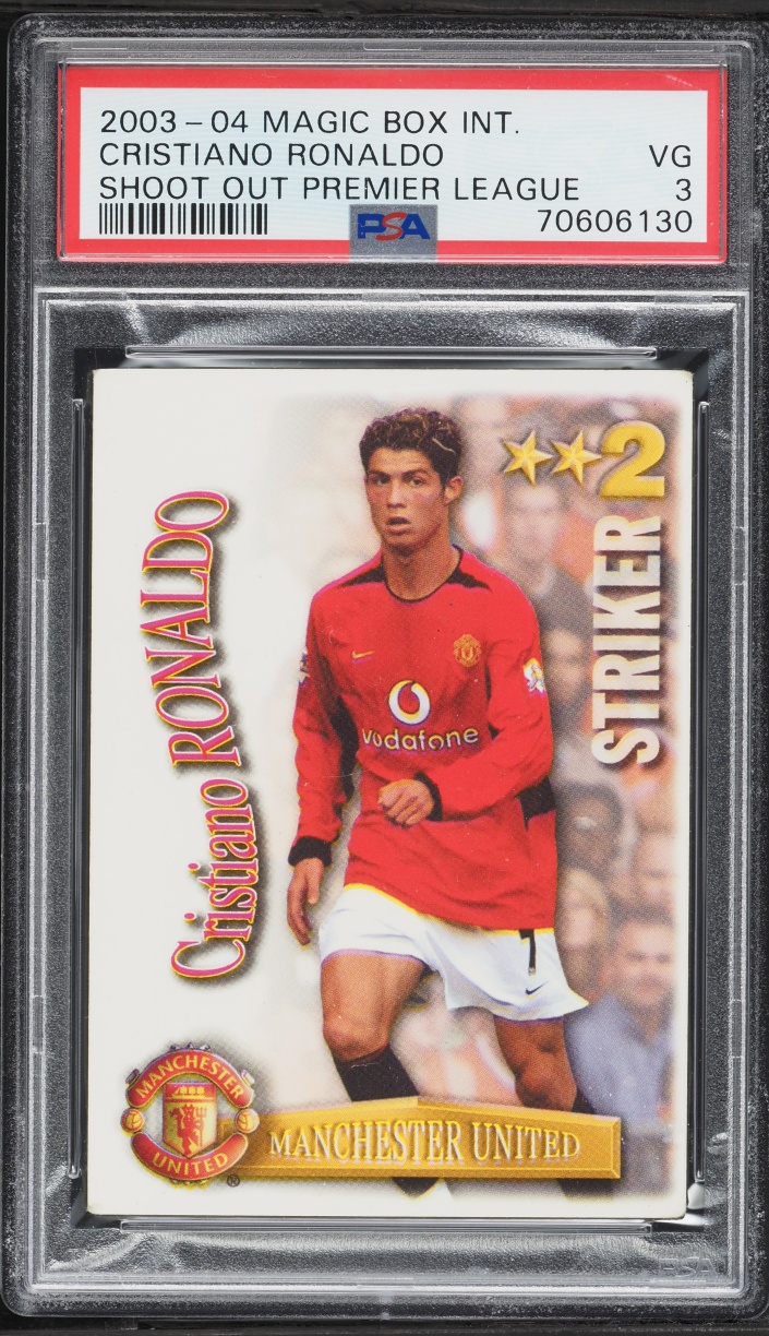 2003 Magic Box International Shoot Out Cristiano Ronaldo ROOKIE PSA 3 ...