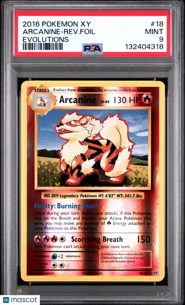 arcanine evolutions reverse holo